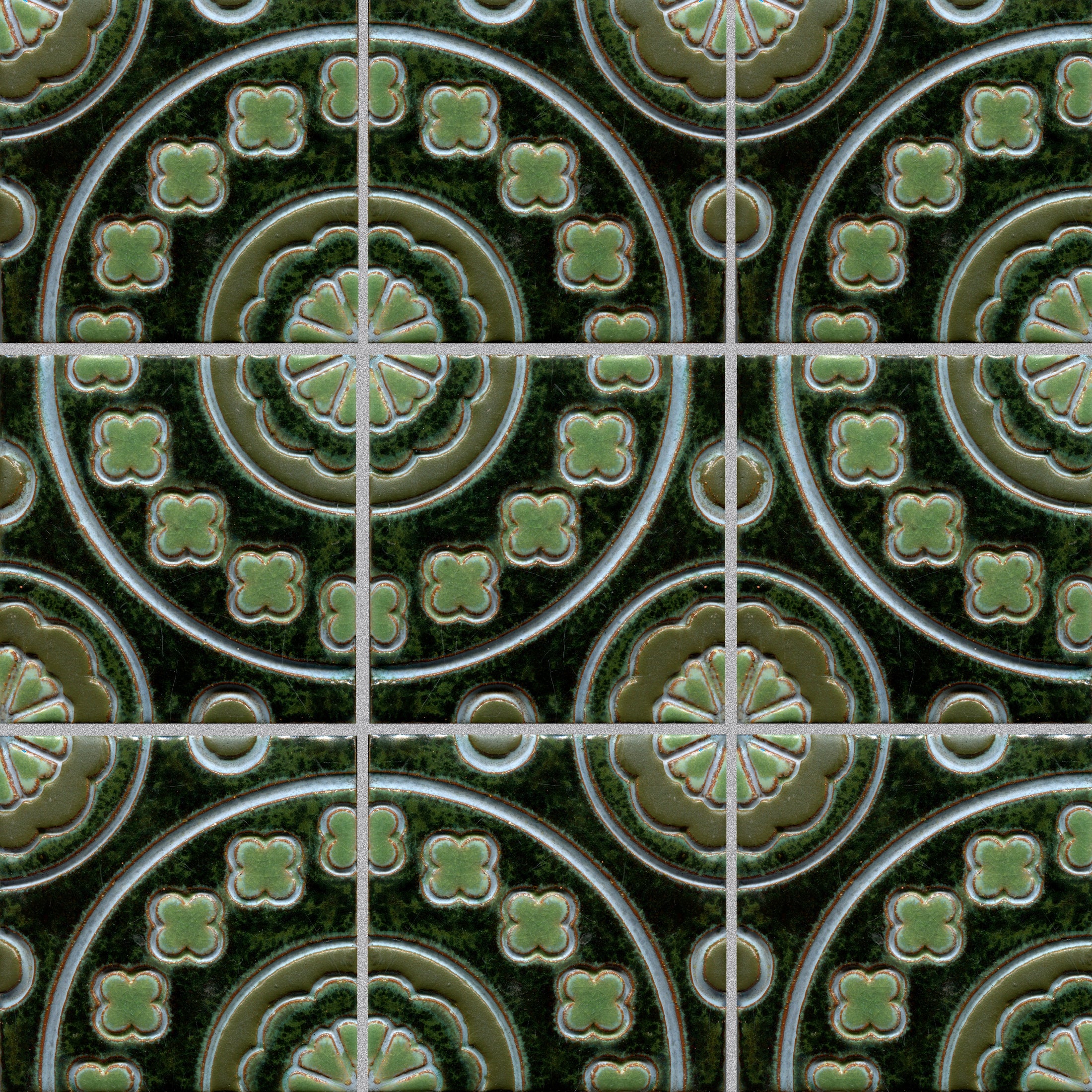 Seville Clover Stamped Tile – Clay Squared