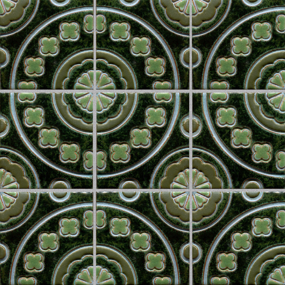 Seville Clover Stamped Tile – Clay Squared