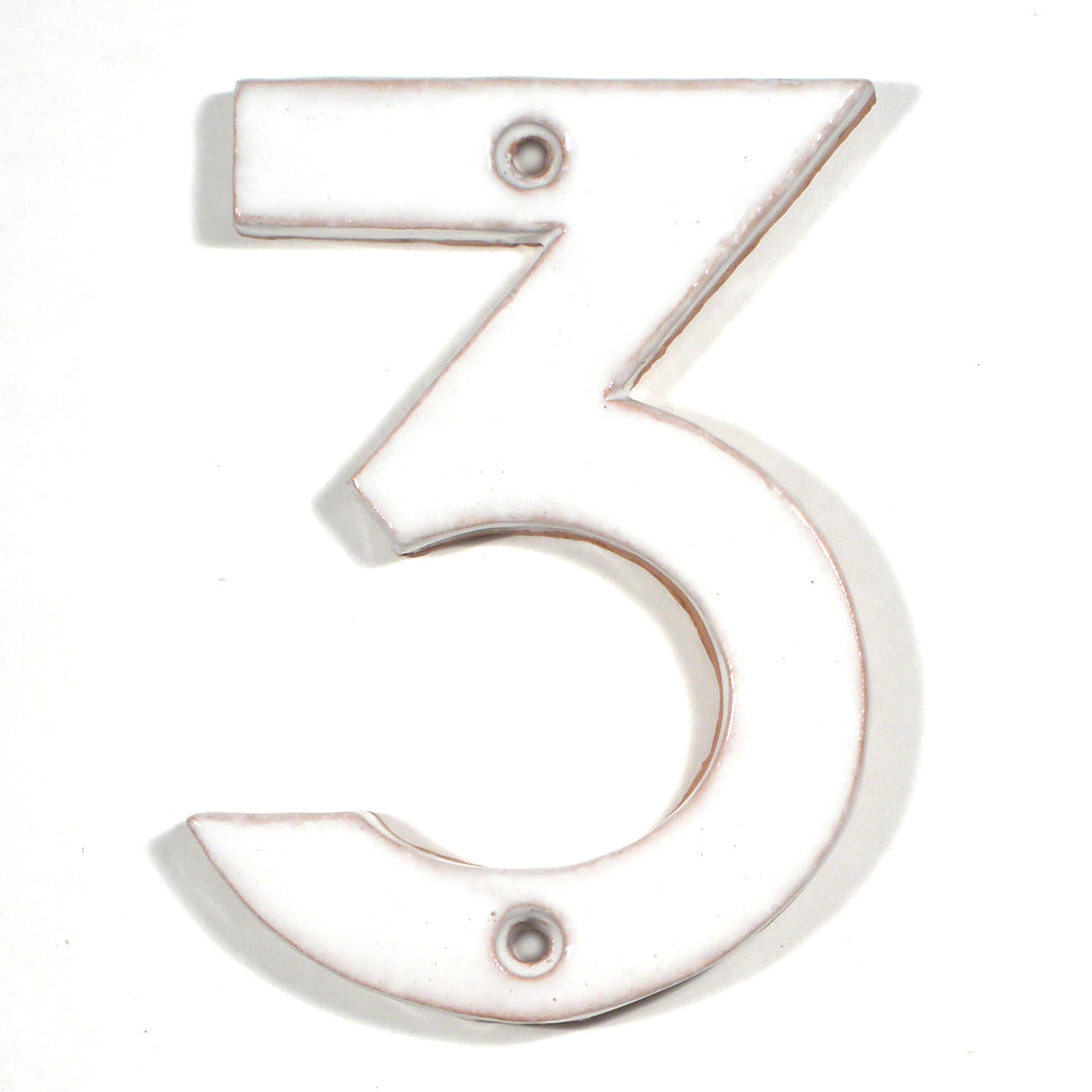 Matte White Art & Crafts Cut Out House Numbers – Clay Squared