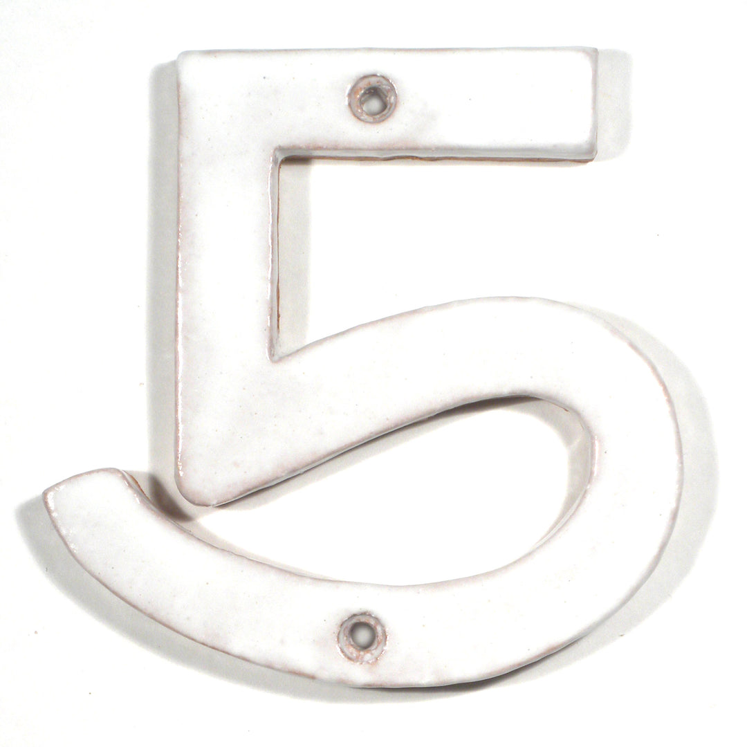Matte White Art & Crafts Cut Out House Numbers – Clay Squared